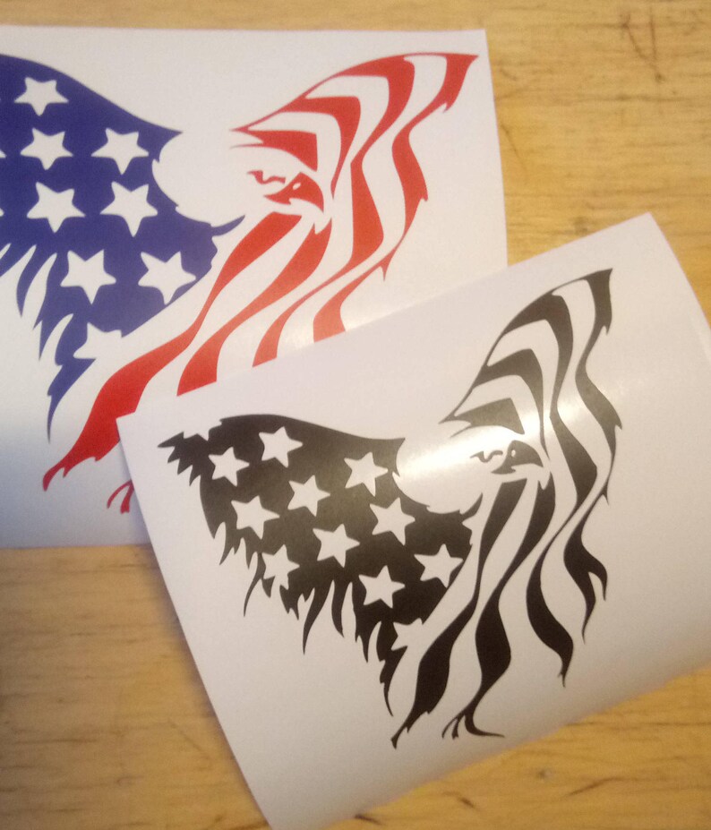 USA Eagle Flag Vinyl Decalseagle USA Flag Decal for YETI - Etsy