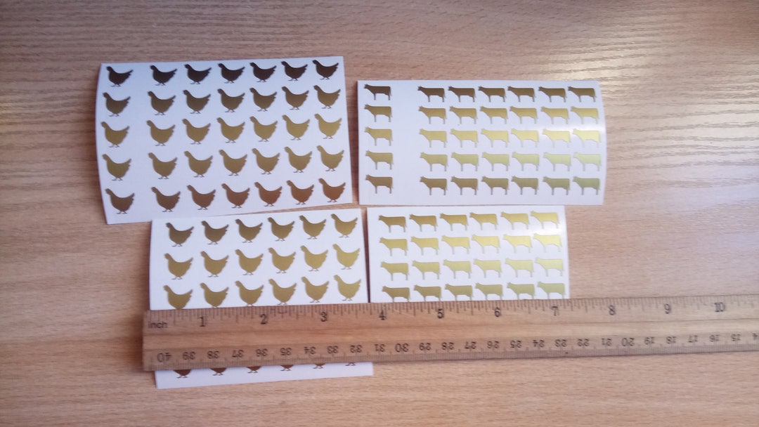 Small Size 0.5" Set of 30 Meal Decal / Meal Stickers/seals - Menu ...