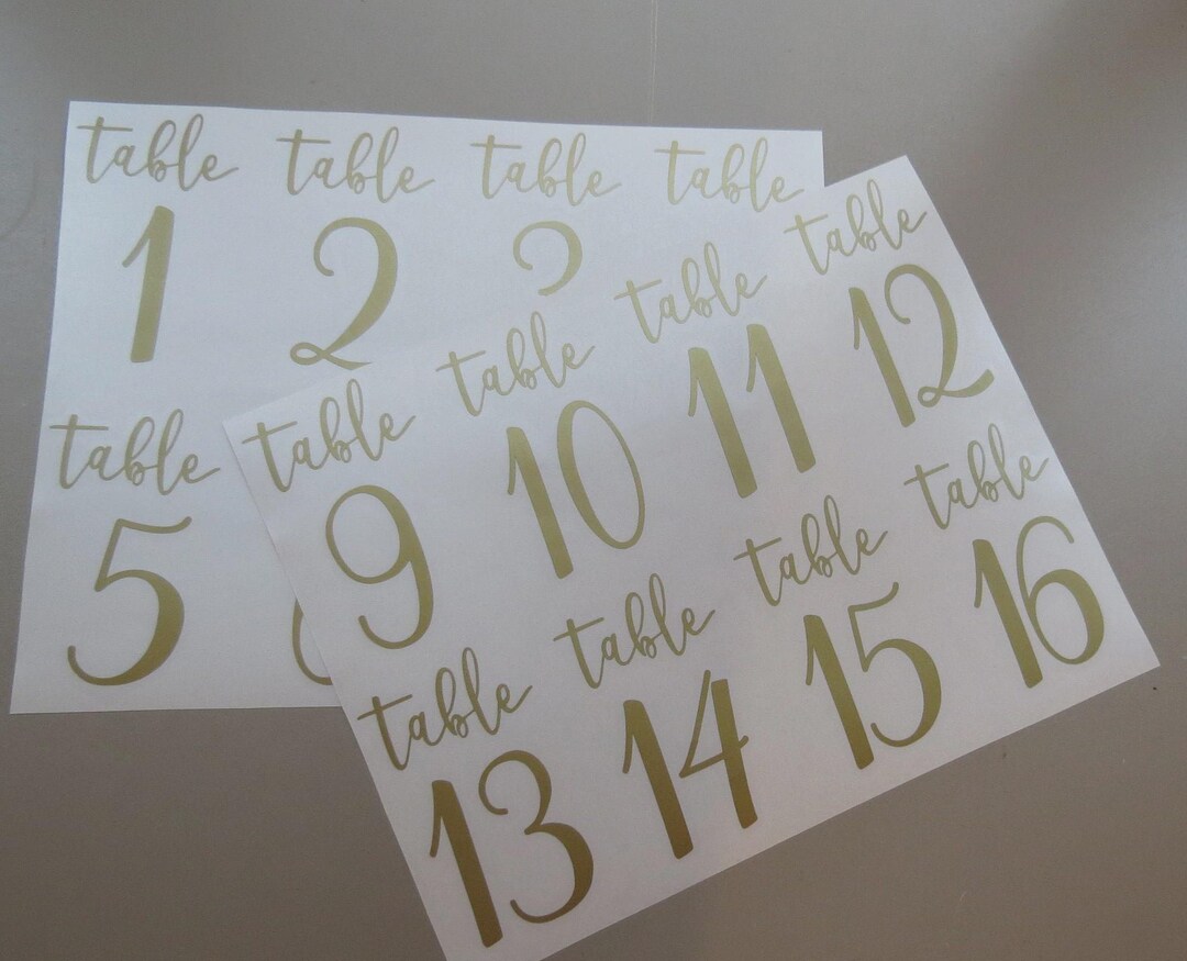 Wedding Table Numbers - Create Your Own Table Decor - Wedding Decor ...