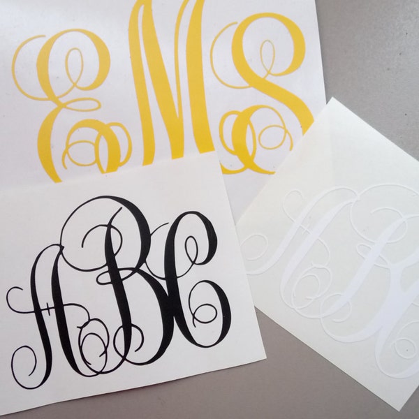 Monogram Wall Decal - Etsy