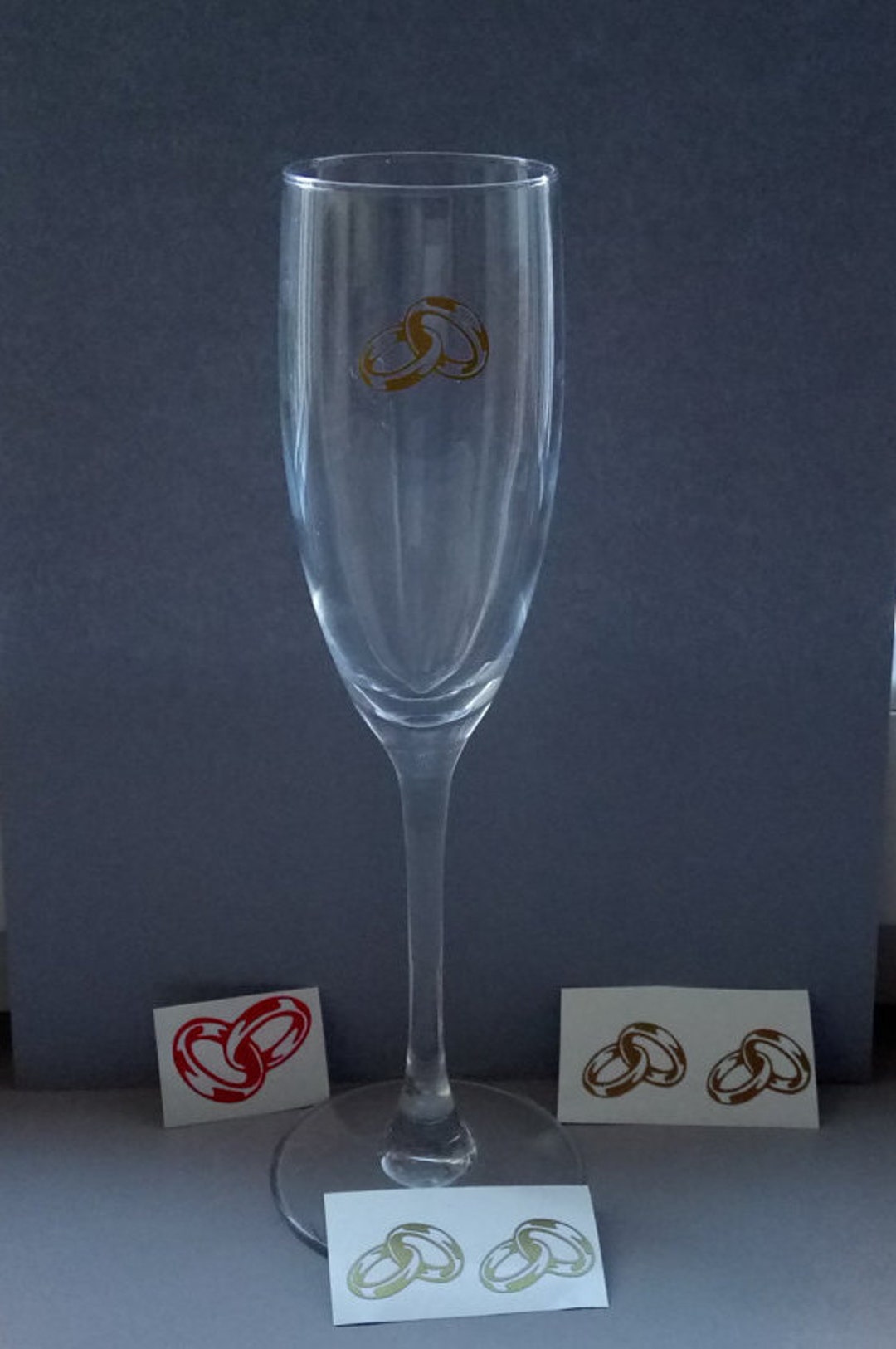 Set of 12 Wedding Rings Glass Decals/ DIY Decal. Wedding Decals ...
