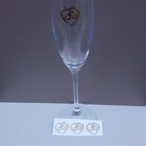 Set of 12 Wedding Glass Decals/ DIY Decal. Wedding Decals, Wedding ...