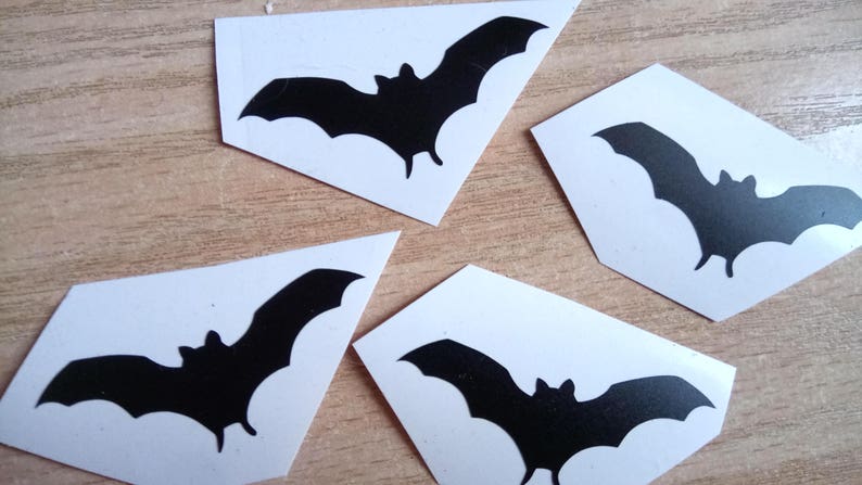 Bat Decal set of 16 Glass Decals Bat Stickers Halloween | Etsy
