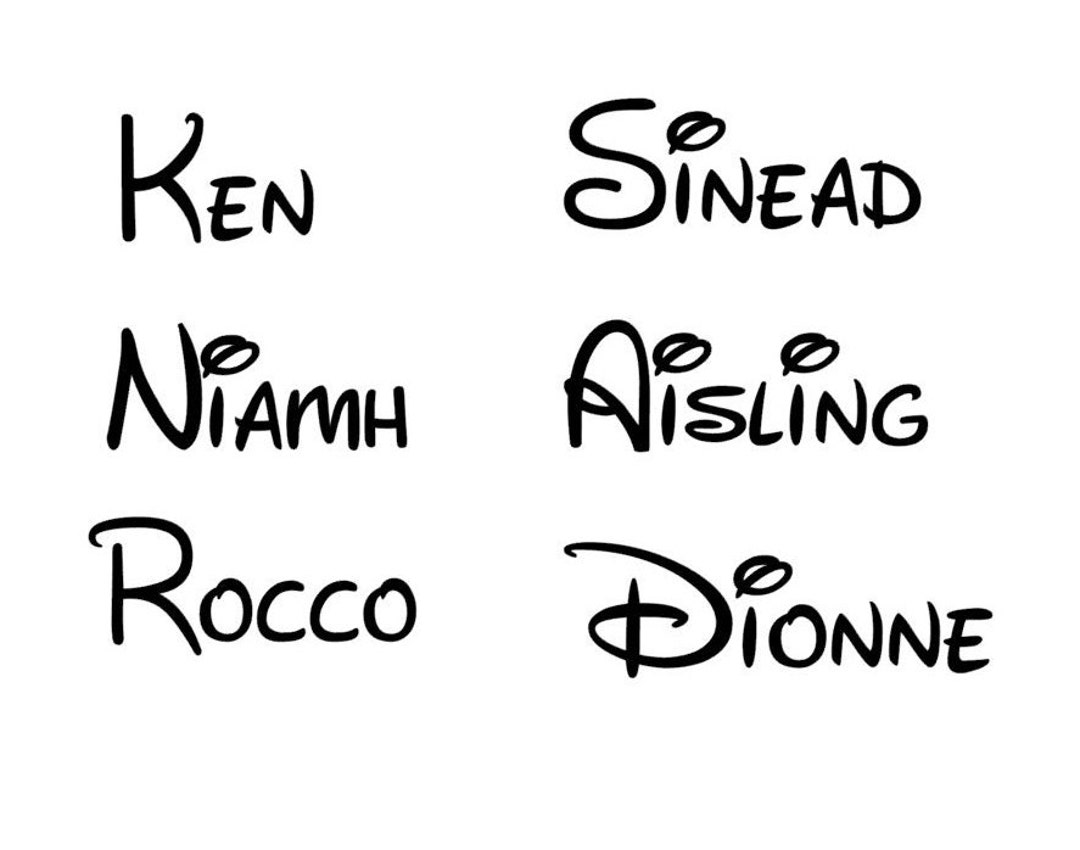 Personalized Name Sticker. Disney Font Stickers. Disney Font Vinyl ...