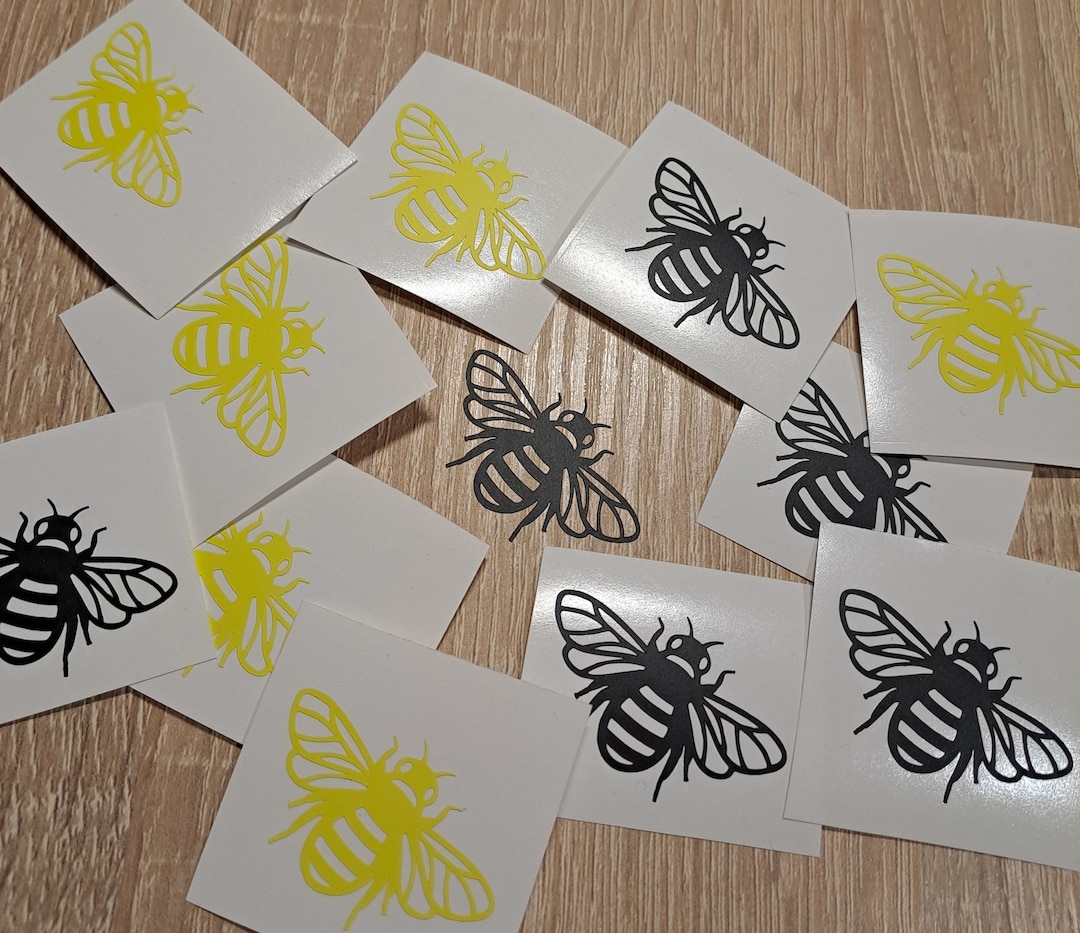 Set of 6 Cute Bee Vinyl Decal - Etsy