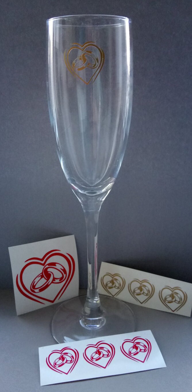 Set of 12 Wedding Glass Decals/ DIY Decal. Wedding Decals - Etsy