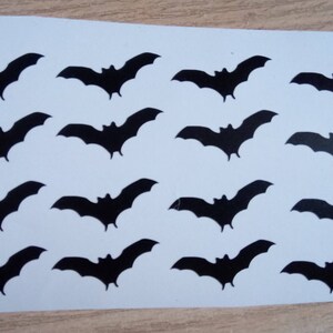 Bat Decal (set of 16) Glass Decals, Bat Stickers, Halloween Decor ...