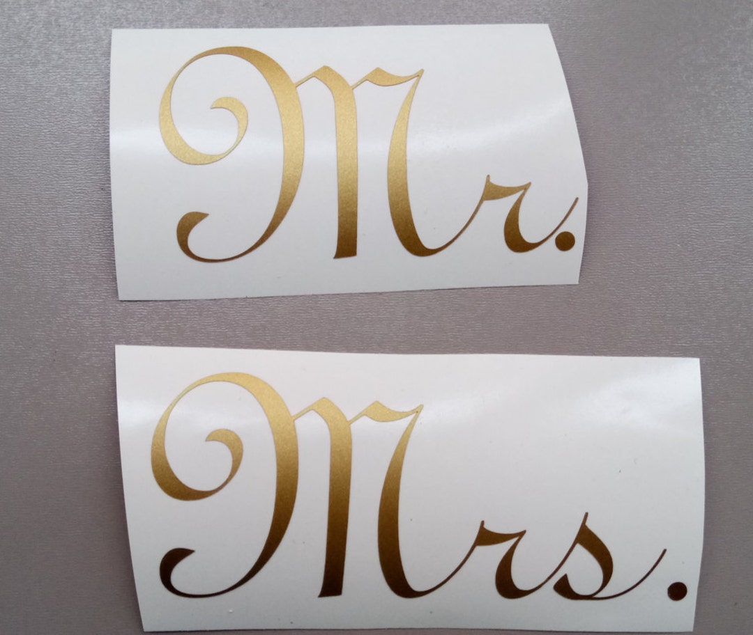 Mr & Mrs Decals, Wine Glass Decals, Wedding Decals, Wedding Stickers ...