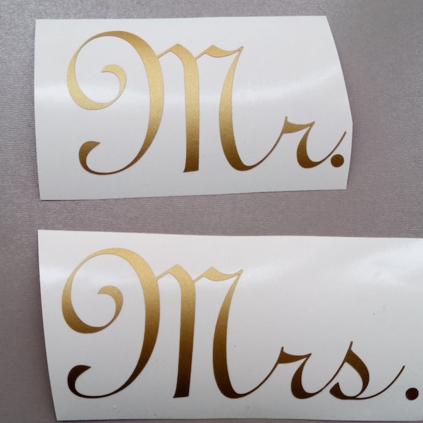 Mr and Mrs Decal - Etsy