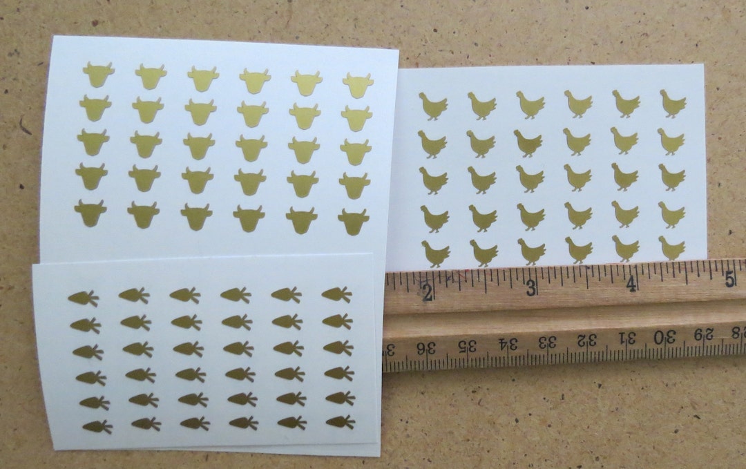 Set of 30 Small Meal Stickers (0.3") – Wedding Food Choice & Table ...