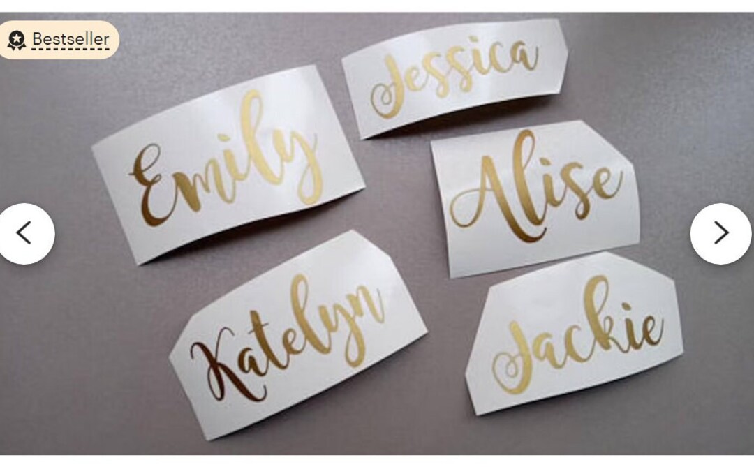 Custom Name Decals for Glass / DIY Decal. Bridal Party Decals - Etsy