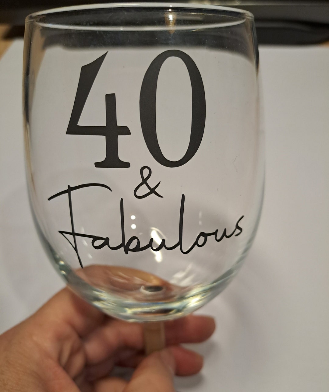 40 and Fabulous Vinyl Decals , Birthday Age Decals for Glasses ...