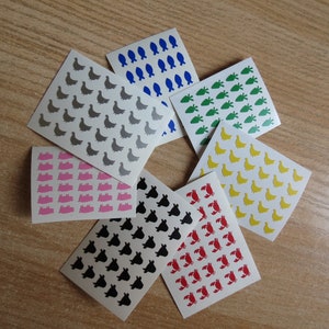 Very Small ( Size 0.3" ) Set of 30 Meal Decal / Meal Stickers/seals ...