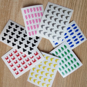 Very Small ( Size 0.3" ) Set of 30 Meal Decal / Meal Stickers/seals ...