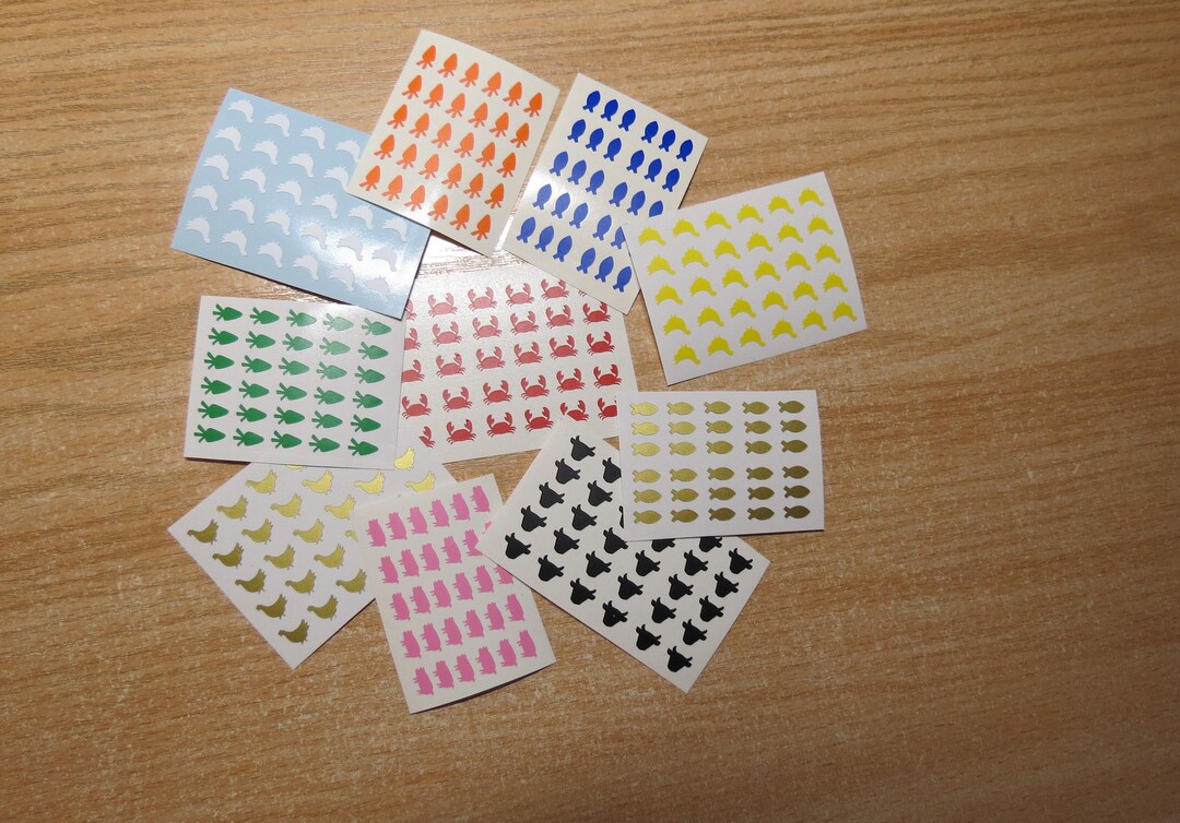 Very Small ( Size 0.3" ) Set of 30 Meal Decal / Meal Stickers/seals ...