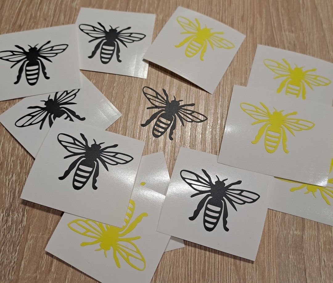 Set of 6 Cute Bee Vinyl Decal - Etsy