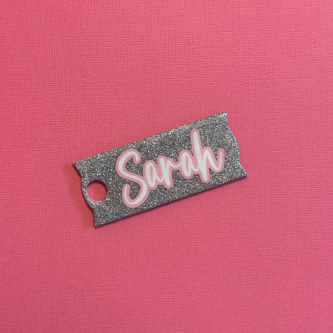 Glitter Tumbler Name Tag / Glitter Name Tag for Tumbler / Tumbler Name ...