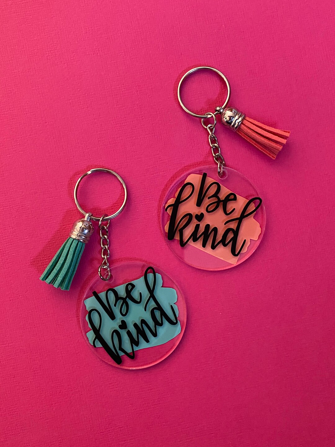 Be Kind Keychain / Be Kind Accessory / Spread Kindness / Customizable ...