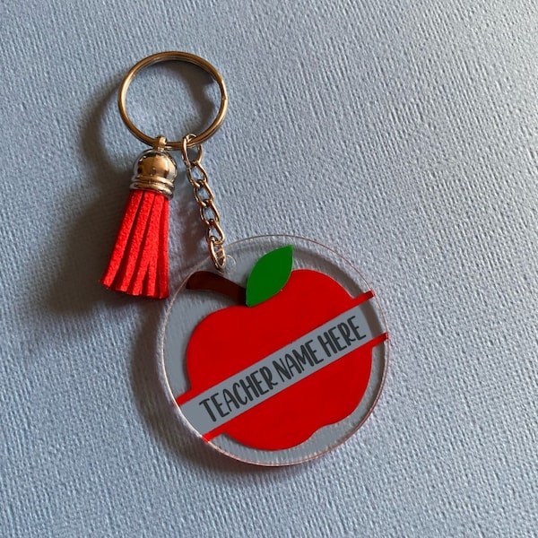 Teacher Keychain - Etsy