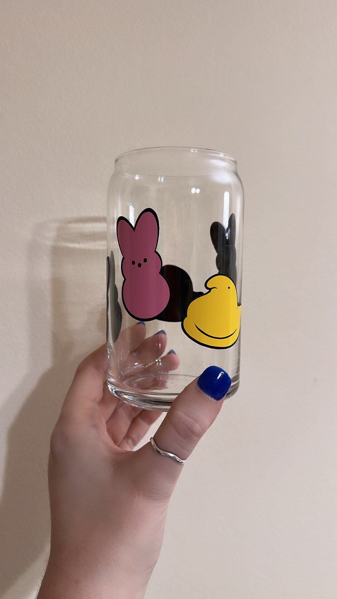 Easter Candy Glass Cup / Easter Iced Coffee Glass / Easter Basket Gift ...