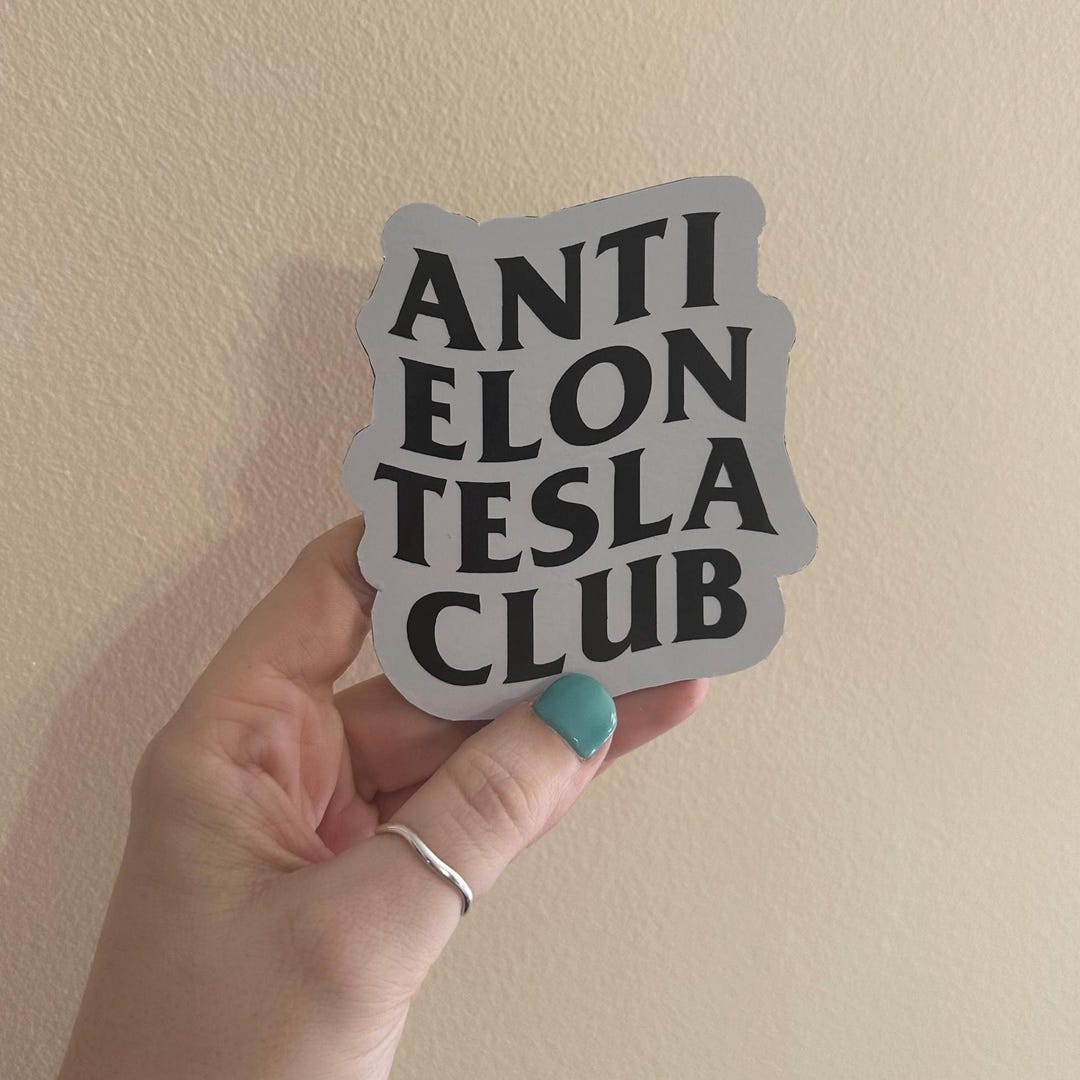 Anti Elon Tesla Club Car Magnet / Car Magnet / Tesla Car Magnet ...