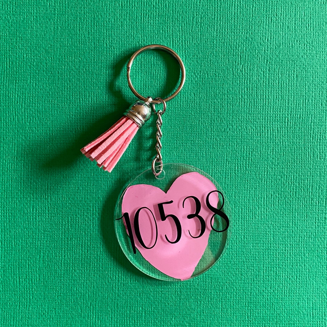 Custom Zip Code Keychain / Personalized Zip Code Keychains ...