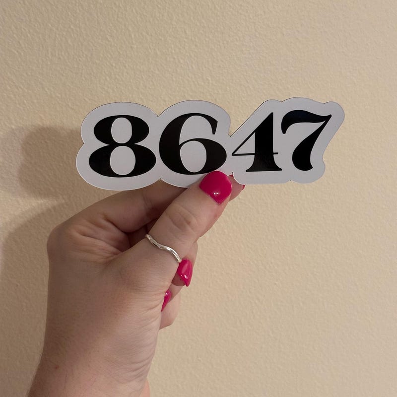 8647 Bumper Sticker - Etsy