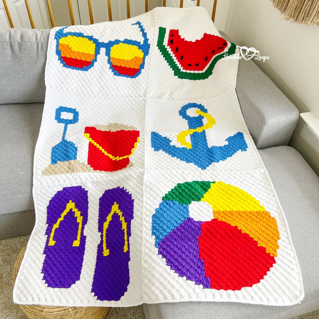 C2c Summer Blanket Crochet Pattern | C2c Crochet Summer Blanket Pattern ...