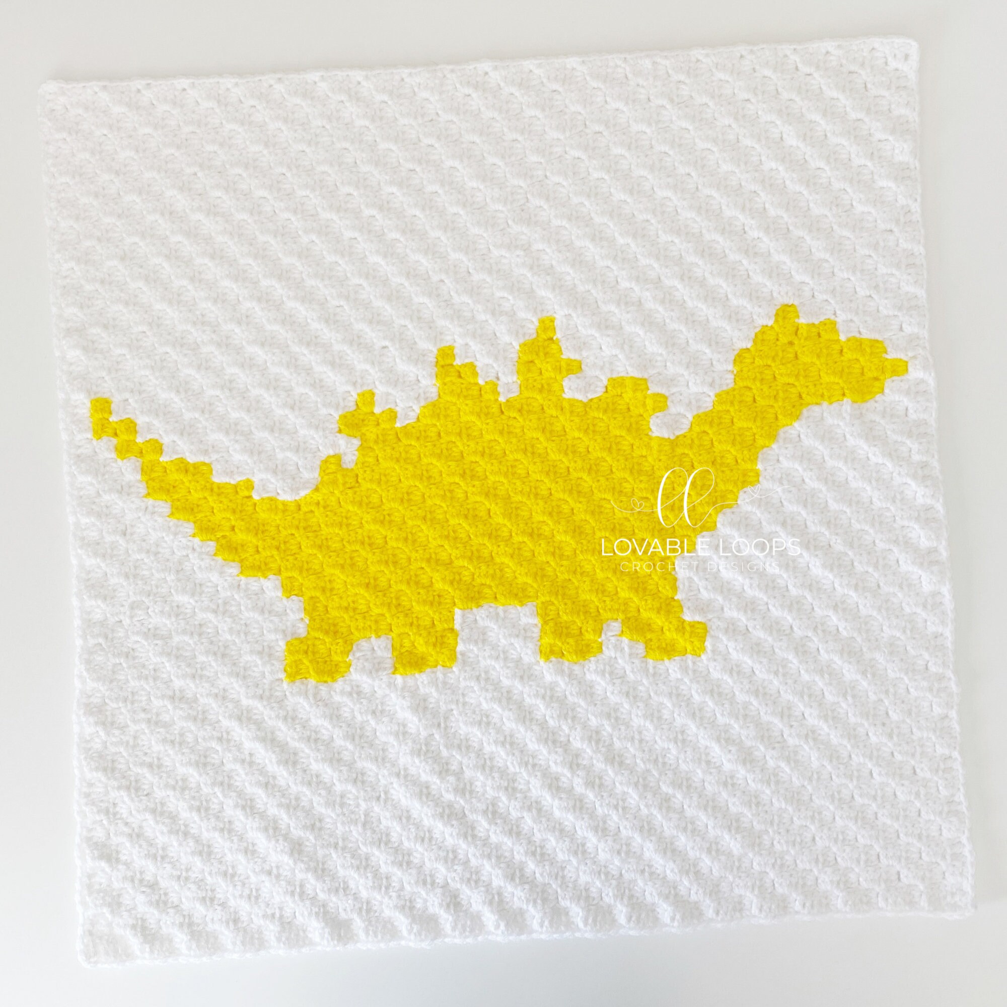 Dinosaur Crochet Pattern Corner to Corner c2c Stegosaurus | Etsy