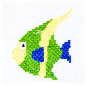 Fish Crochet Pattern Corner to Corner c2c Angel Fish Crochet Pattern ...
