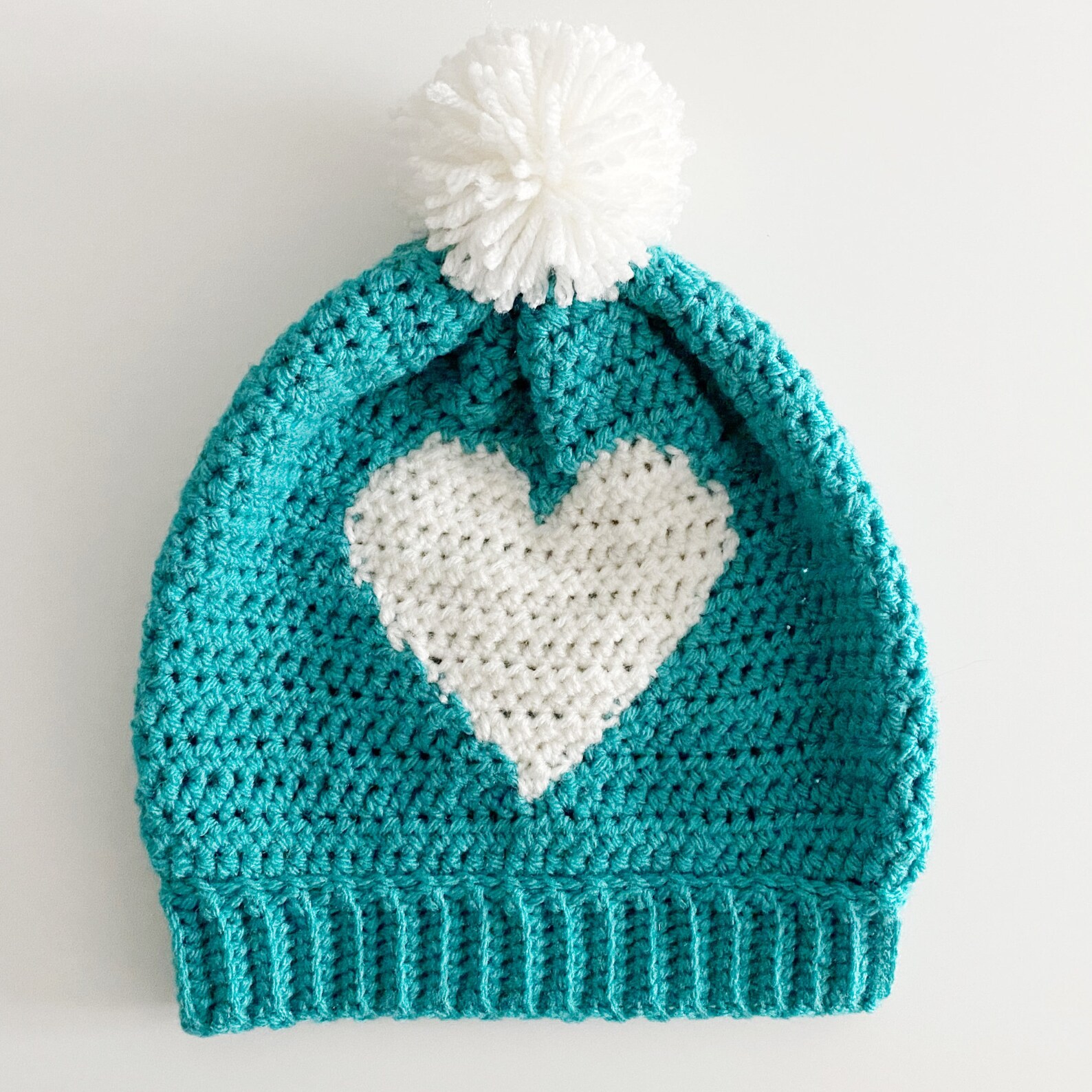 3 Sizes Heart Hat Crochet Pattern Half Double Crochet hdc | Etsy