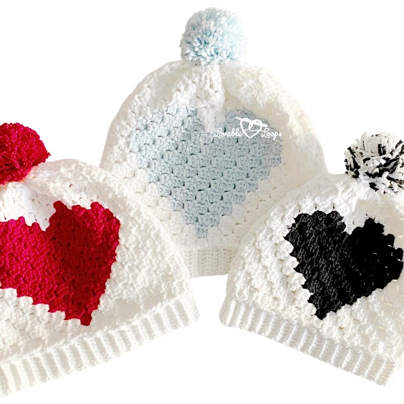 Crochet Heart Hat - Etsy