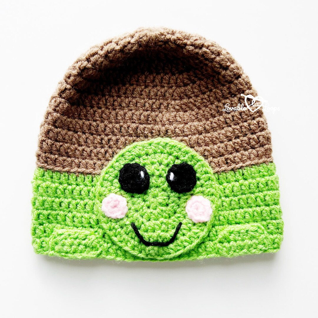 Turtle Crochet Hat Pattern, Crochet Pattern Hat Turtle, Turtle Hat ...