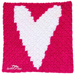 Heart C2C Crochet Pattern | Square Graph (PDF Download) - Etsy