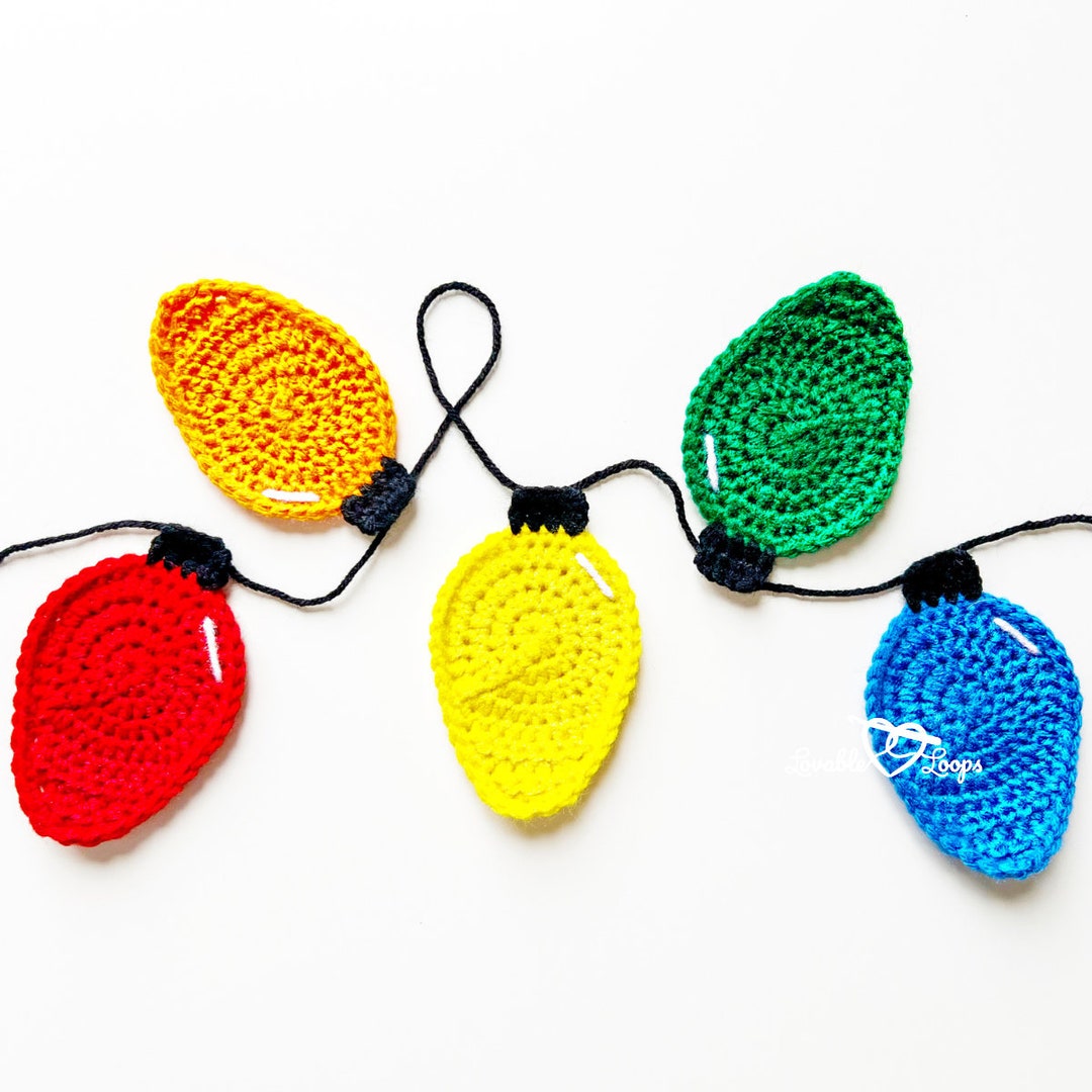 Crochet Christmas Lights Pattern, Crochet Lights Pattern, Christmas ...