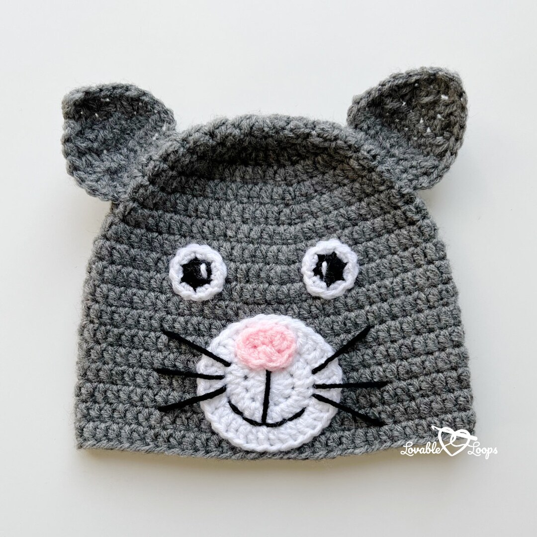 Cat Crochet Hat Pattern, Crochet Pattern Hat Cat, Cat Hat Pattern ...