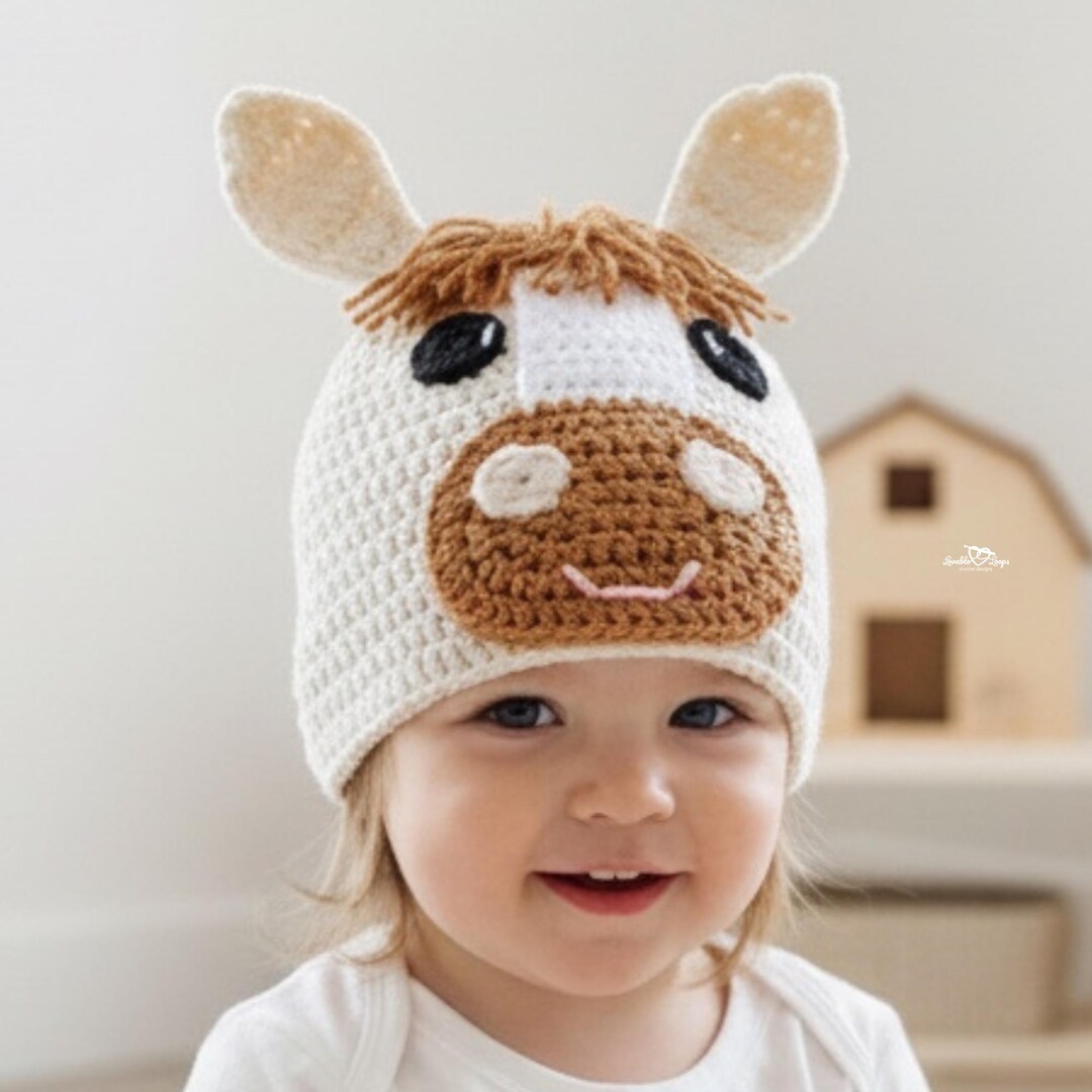 Horse Crochet Hat Pattern, Baby to Adult Sizes (digital Download) - Etsy