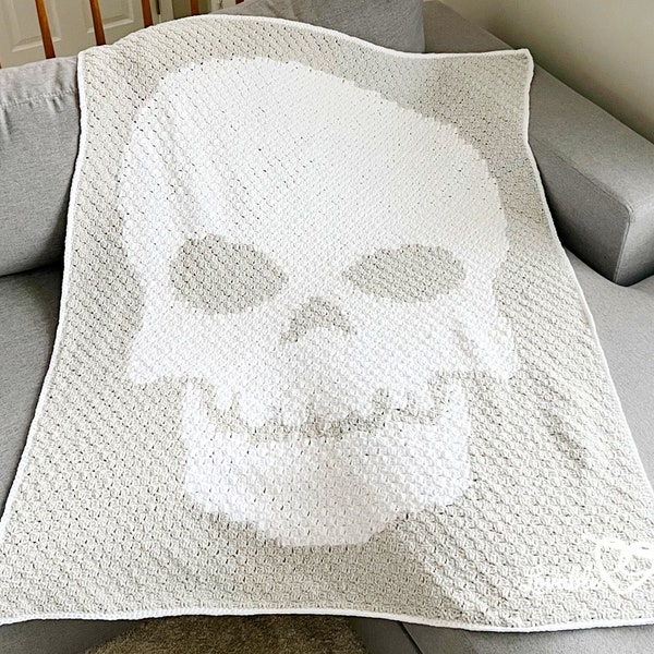Skull Crochet Blanket Pattern - Etsy