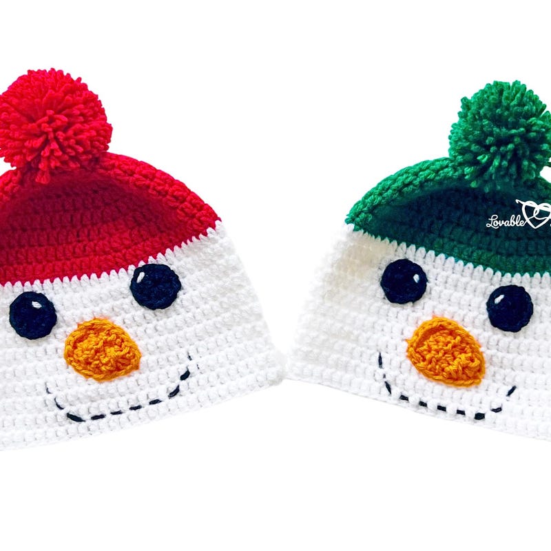 Snowman Winter Hats - Etsy