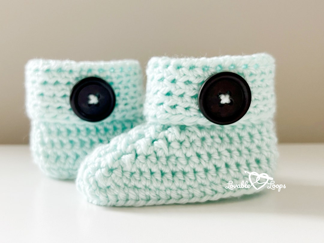 Crochet Baby Booties Pattern - 5 Sizes (PDF Pattern) - Etsy