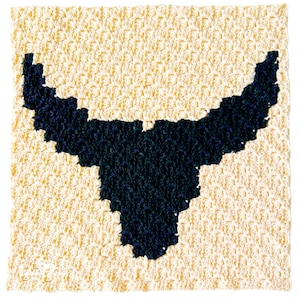 Longhorn C2C Crochet Pattern | Texas University (PDF Pattern) - Etsy