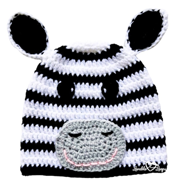 Zebra Hat - Etsy
