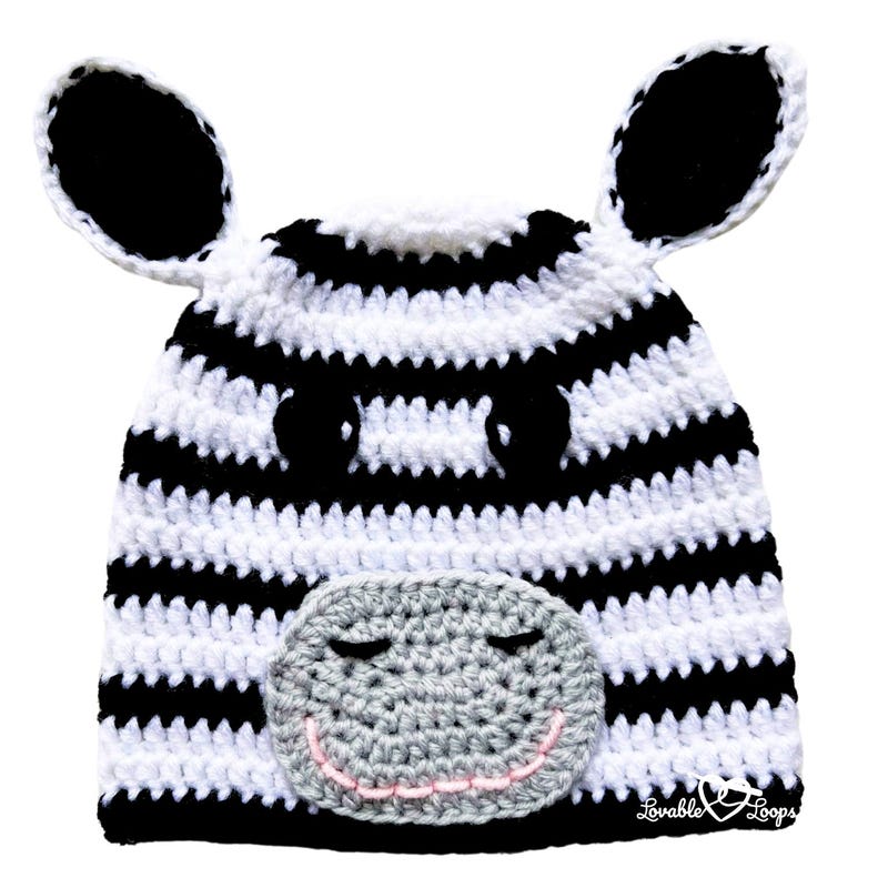 Zebra Hat - Etsy