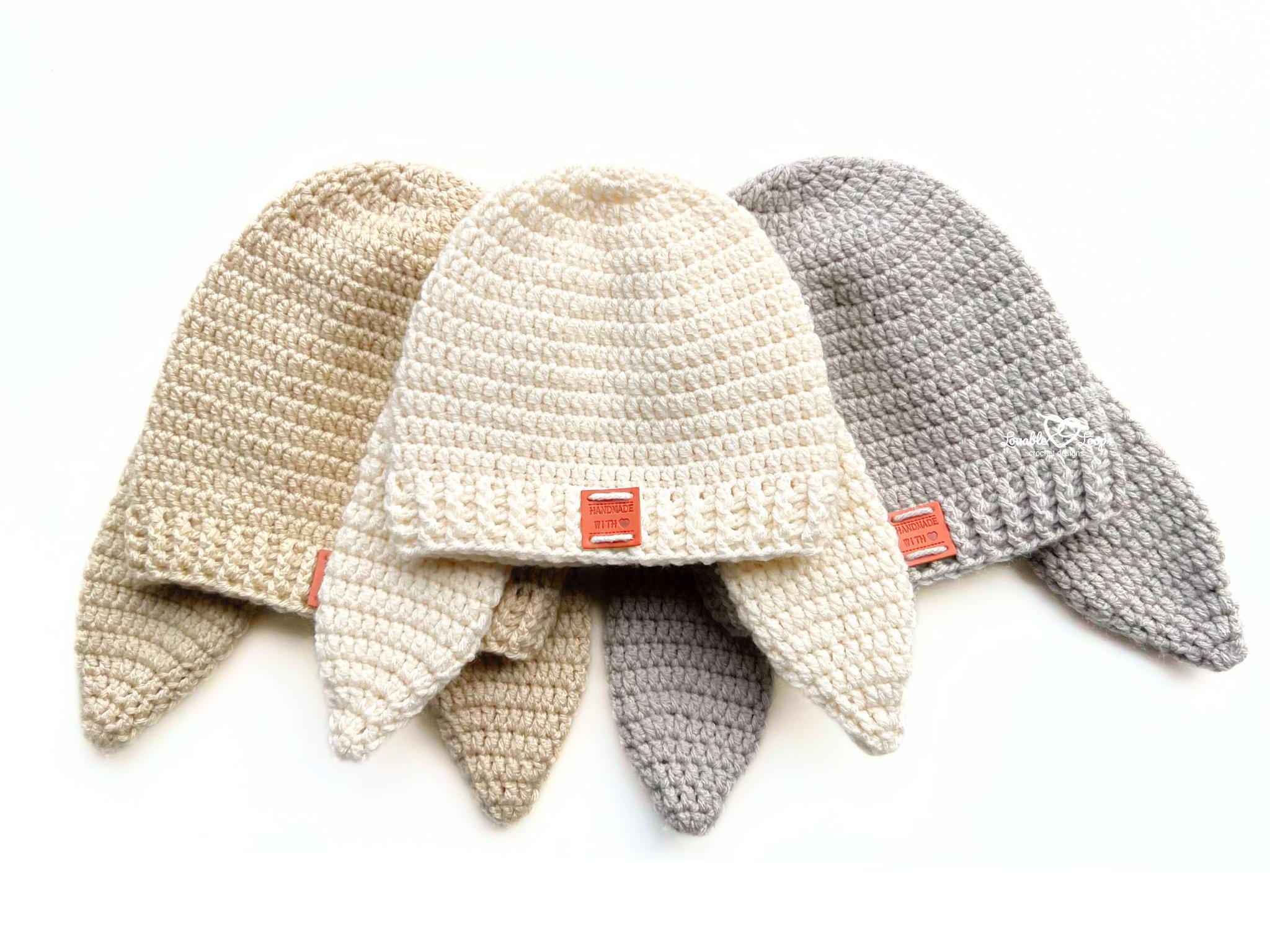 Floppy Ear Bunny Hat Crochet Pattern, Easter Hat PDF, Baby to Adult ...
