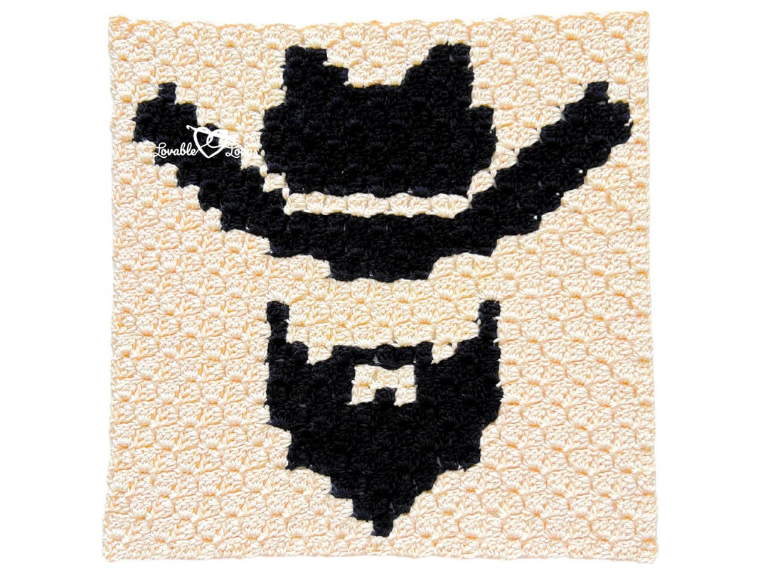 C2C Cowboy Crochet Square Pattern • Western Wild West (PDF Pattern) - Etsy