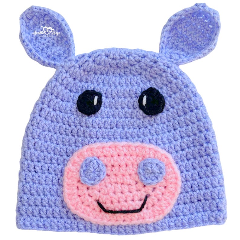 Hippo Crochet Hat Pattern, Baby to Adult Sizes (digital Download) - Etsy