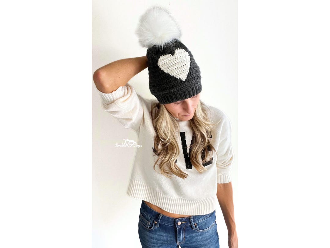3 Sizes Heart Hat Crochet Pattern | Half Double Crochet (hdc) Heart Hat ...