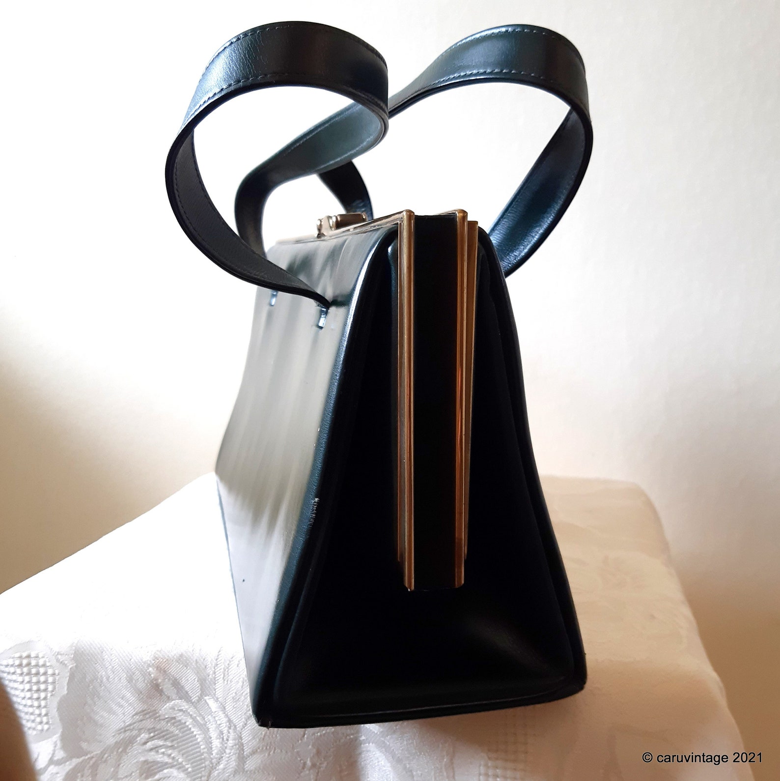 Vintage Lodix, Handbags of Taste Deep Emerald Green Leather Classic ...