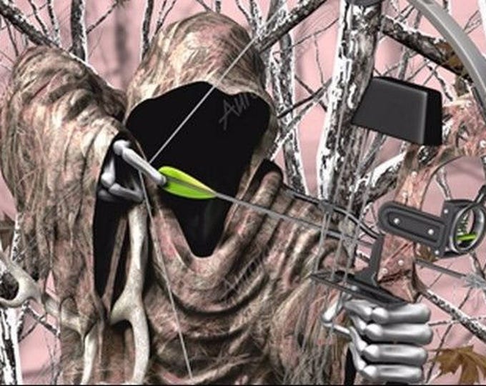 Grim Reaper Bow Hunting Pink Camouflage Rear Window View Thru Vinyl ...