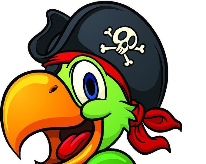 Pirate Parrot Cornhole Board Game Decal Set - Etsy